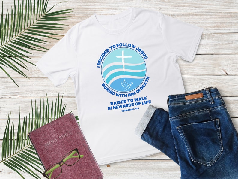 Baptism Tshirt I Decided to Follow Jesus - Etsy
