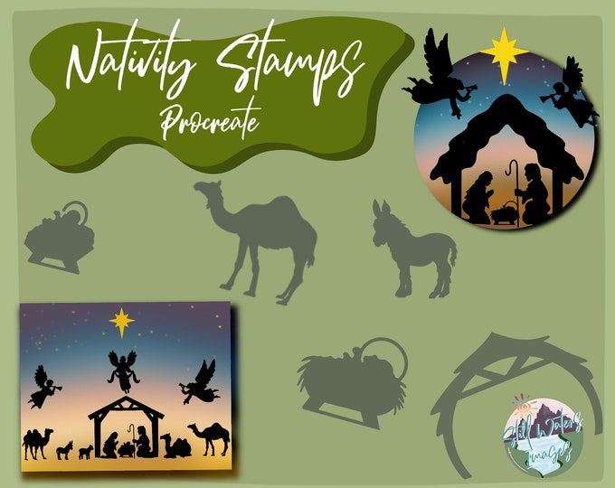 Nativity Stamps Procreate - Etsy