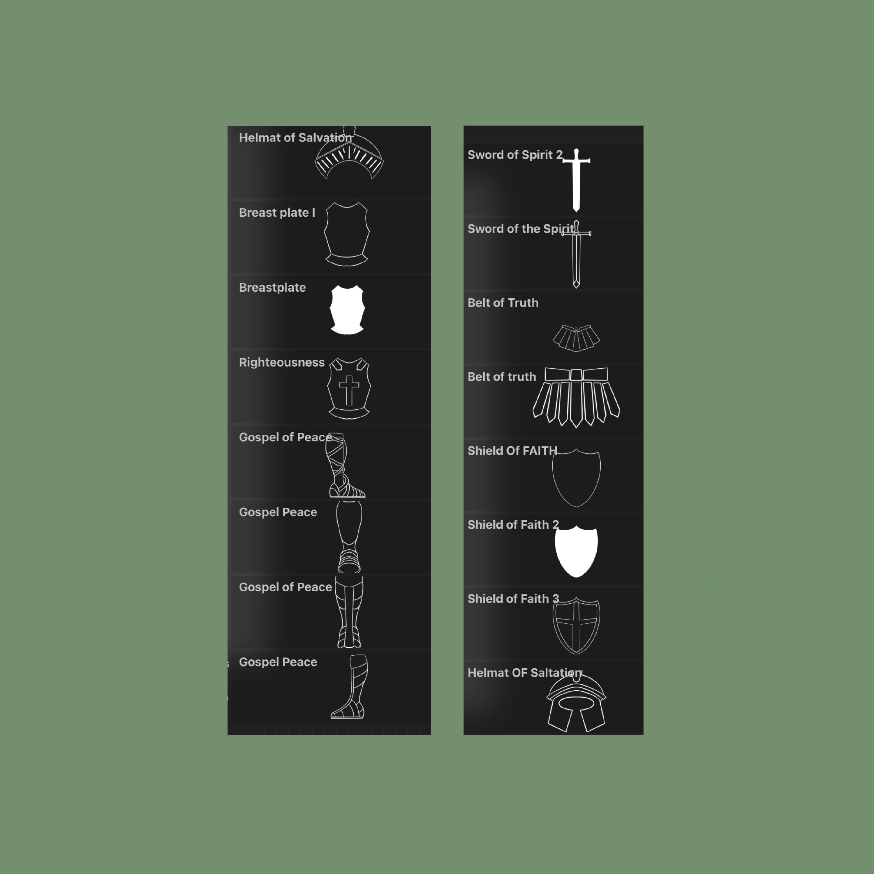 Procreate Armor of God Stamps - Etsy