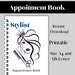 Stylist Appointment Book is Printable and Downloadable , This Digital ...