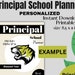 Personalized School Principal Planner Digital US Letter Size - Etsy