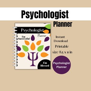Psychologist Academic Planner Printable and Downloadable, a ...