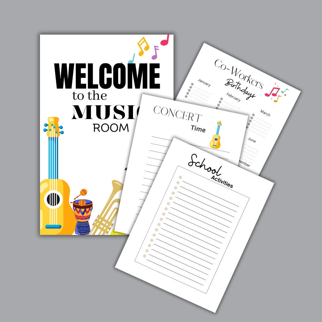 Music Teacher Planner Printable and Downloadable, Keeps You Organized ...
