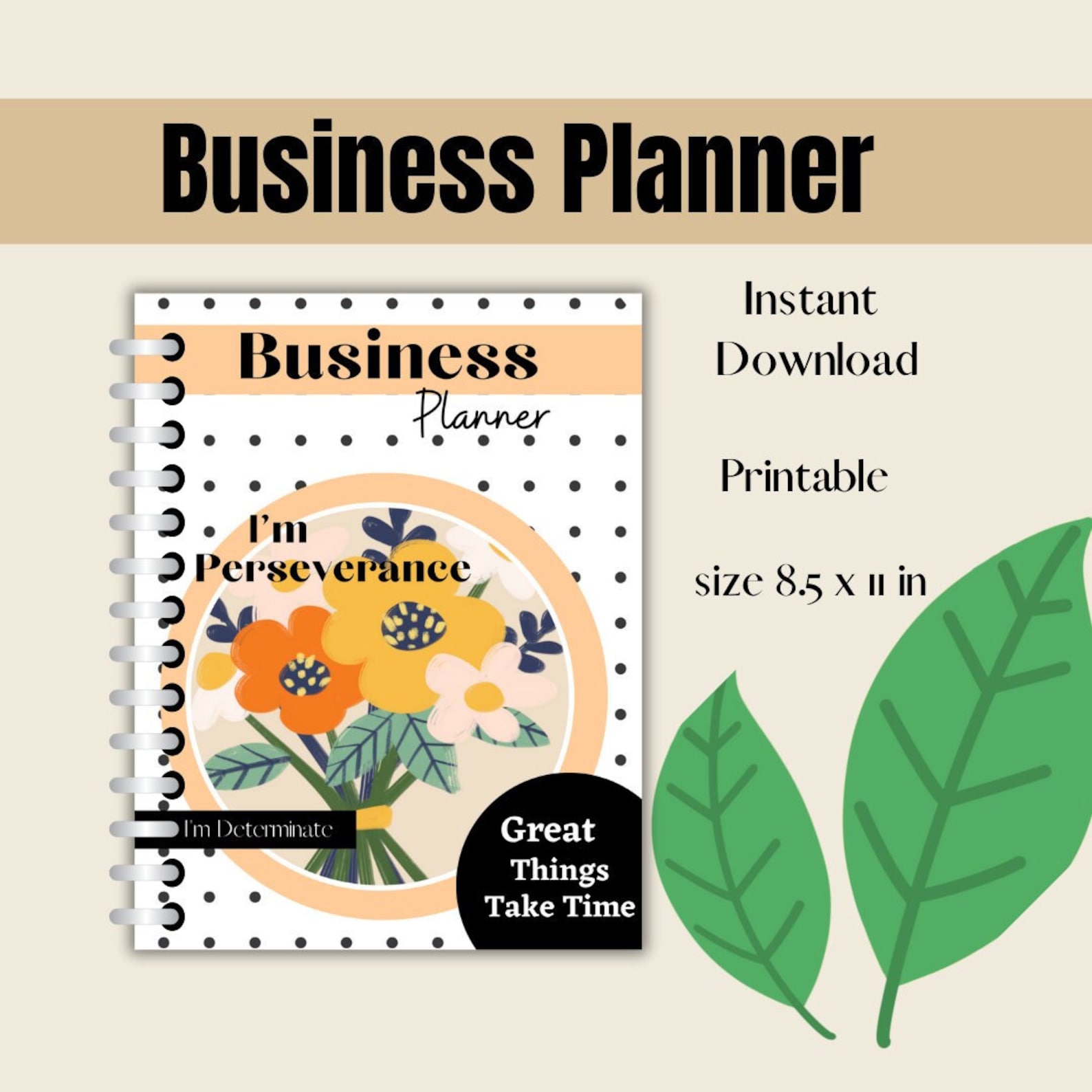 Business Planner Printable and Instant Download, Digital Planner Keeps ...