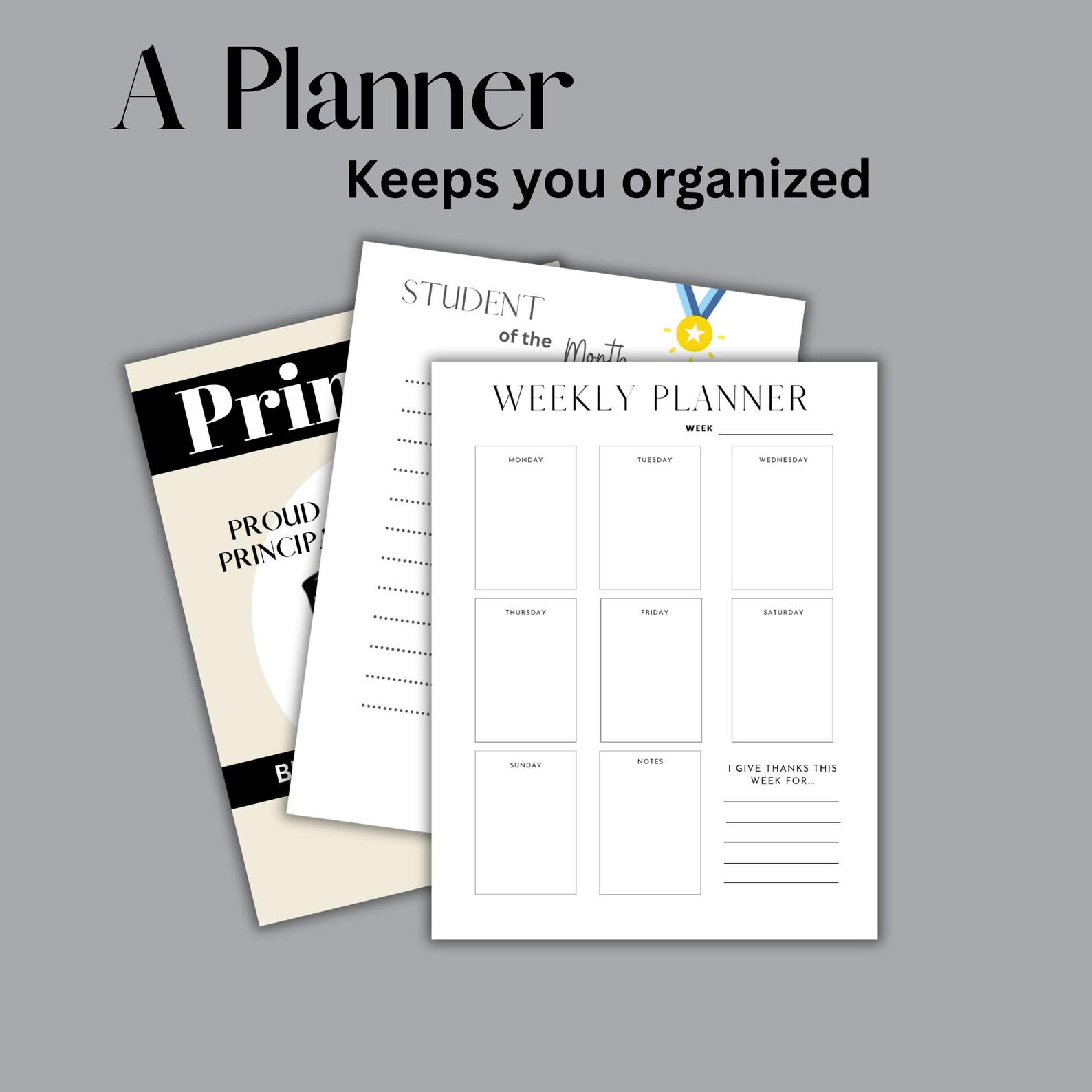 Personalized School Principal Planner Digital US Letter Size - Etsy