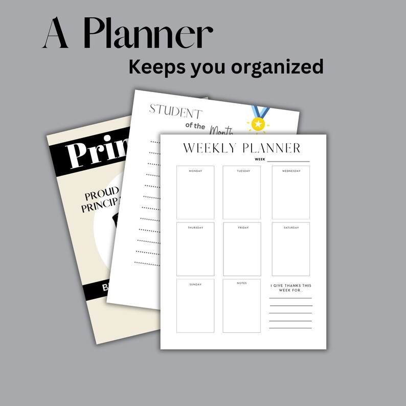 Personalized School Principal Planner Digital US Letter Size - Etsy