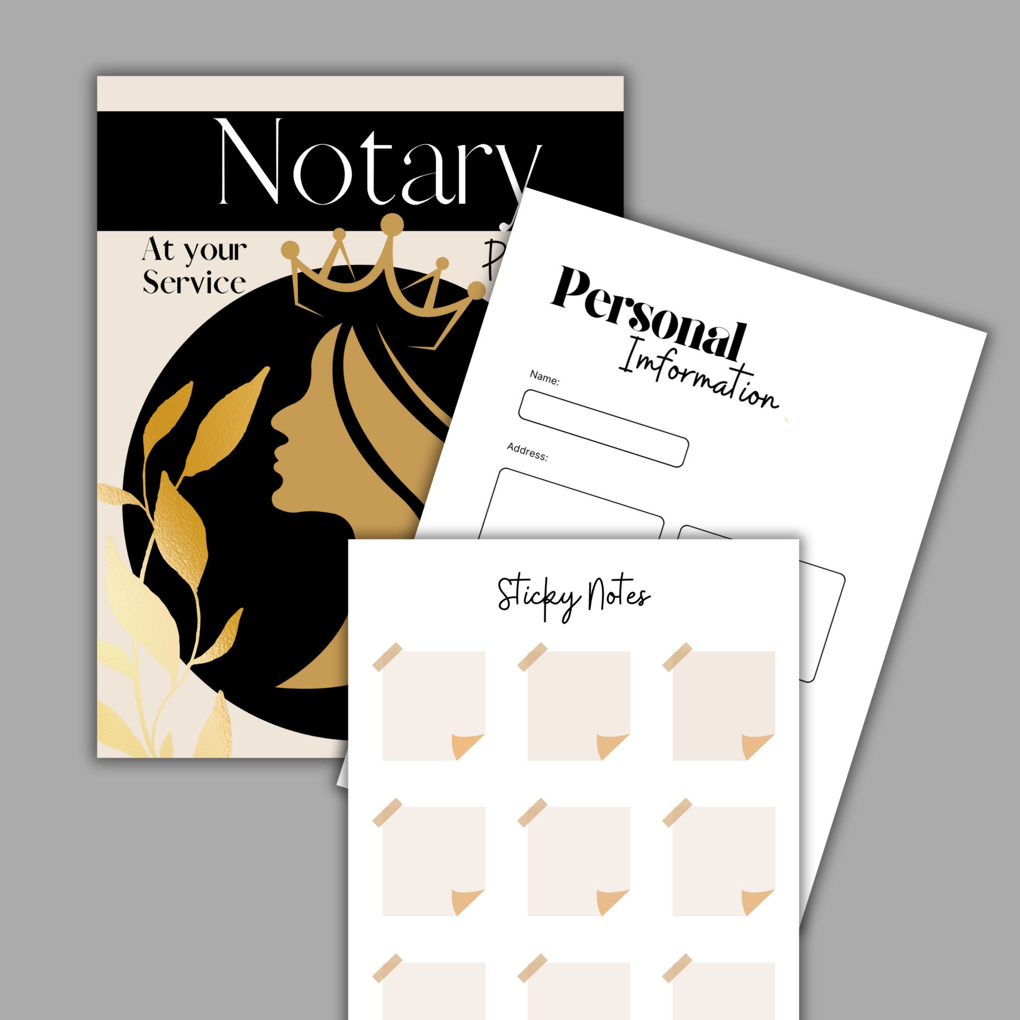 Notary Printable Planner Services Daily Organizer Print Undated Planner ...
