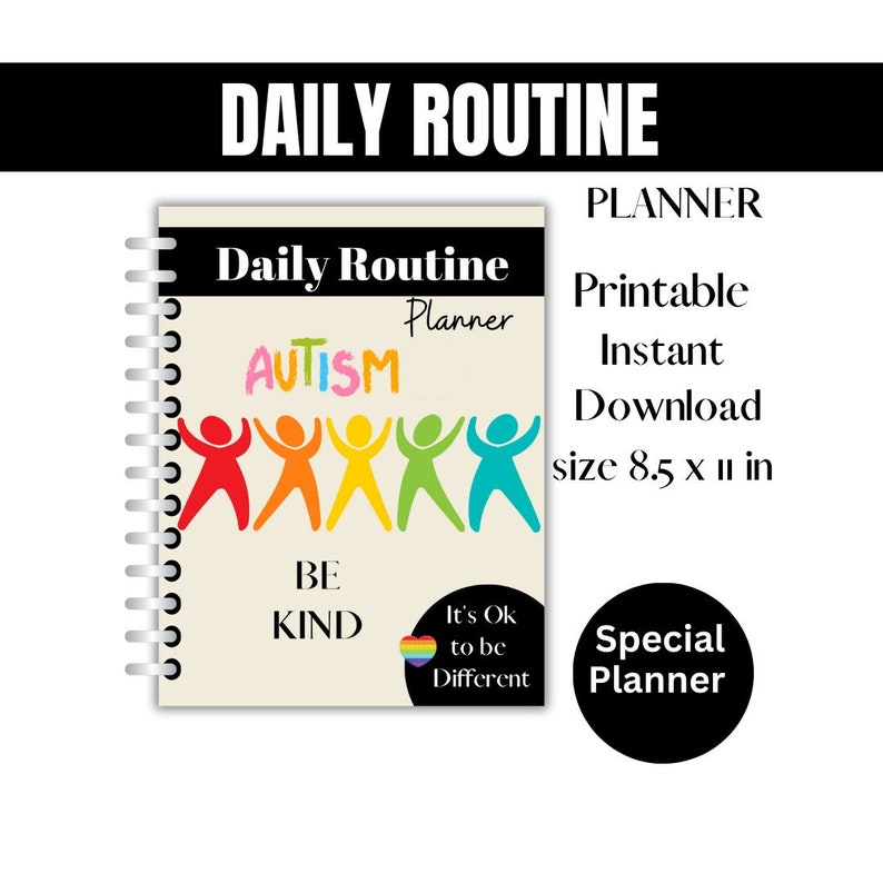 Autism Planner Daily Routine Keeps You Organized With Daily Activities ...