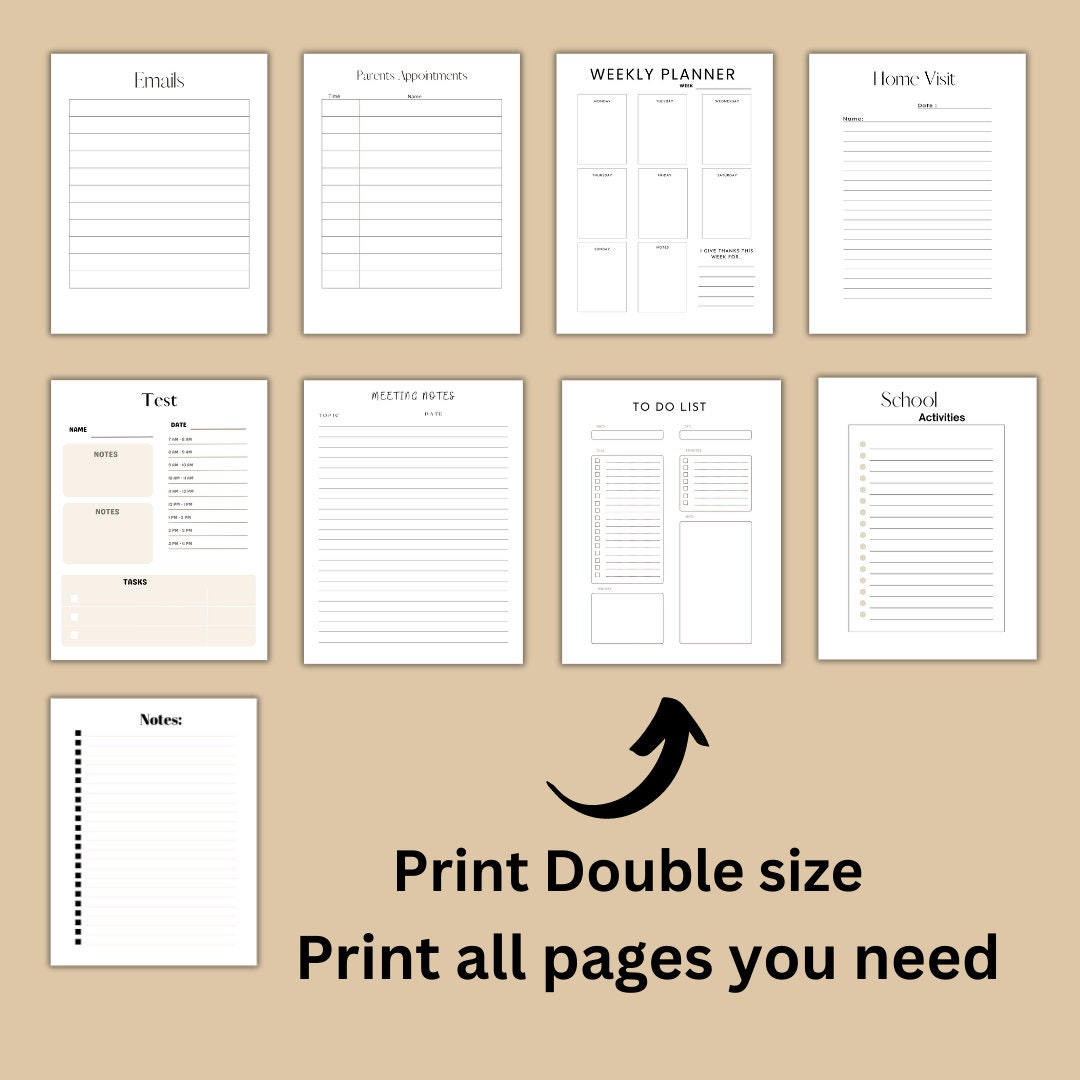 School Psychologist Planner Keeps You Organized School Yearly Weekly ...