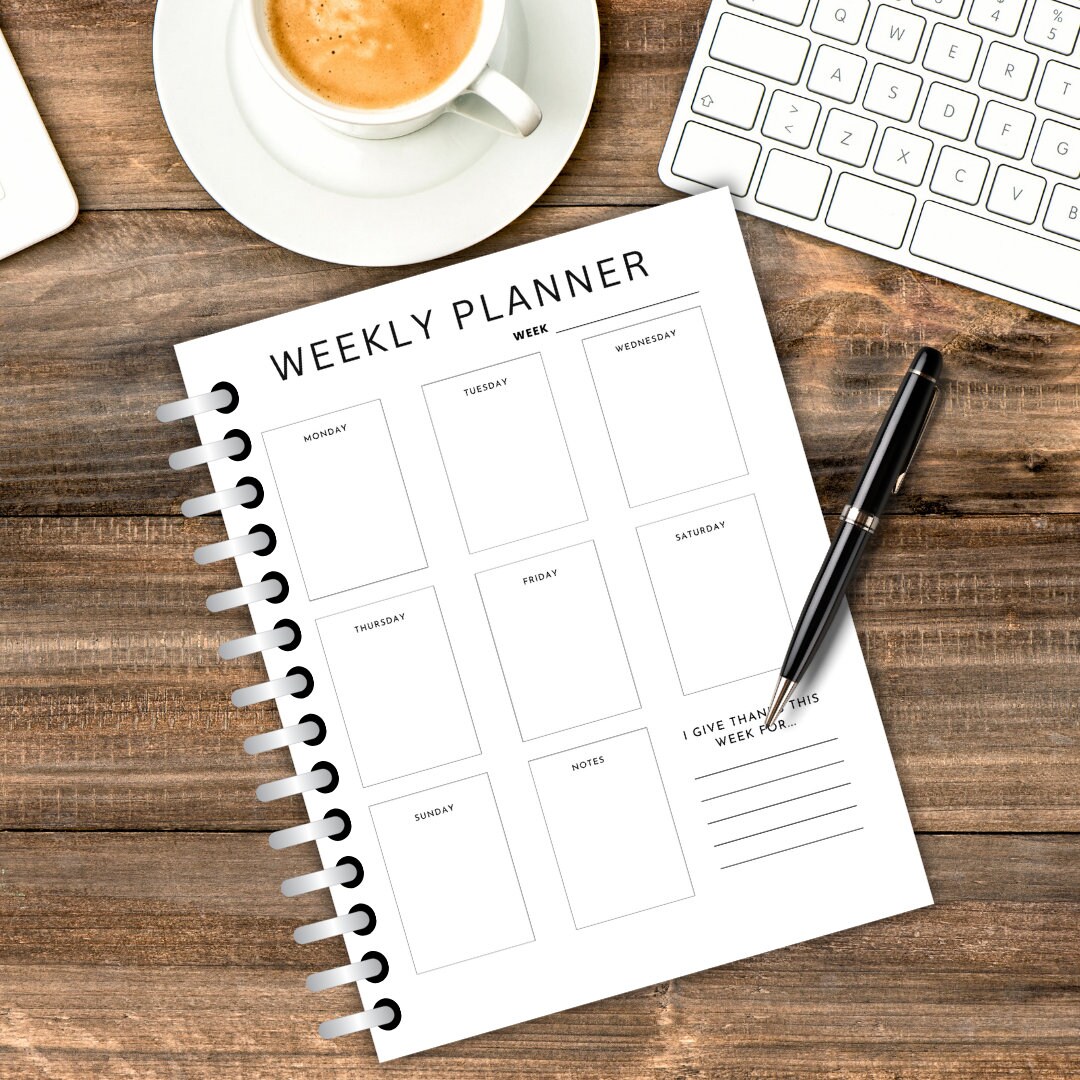 Weekly Planner Printable and Downloadable, Yearly and Productivity ...