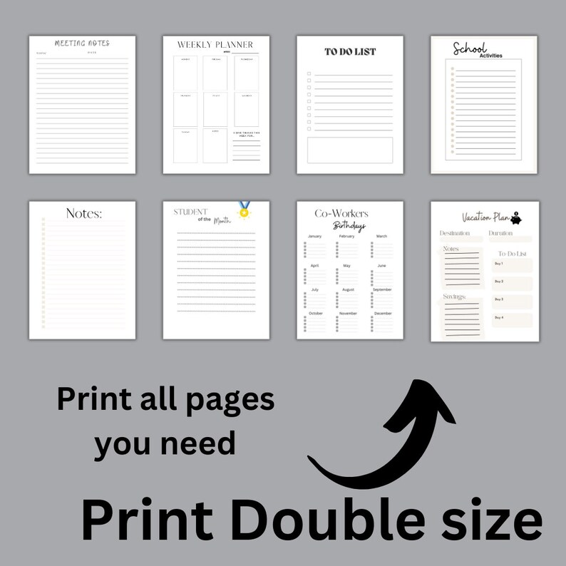 Custom School Principal Planner Printable and Downloadable, Digital ...
