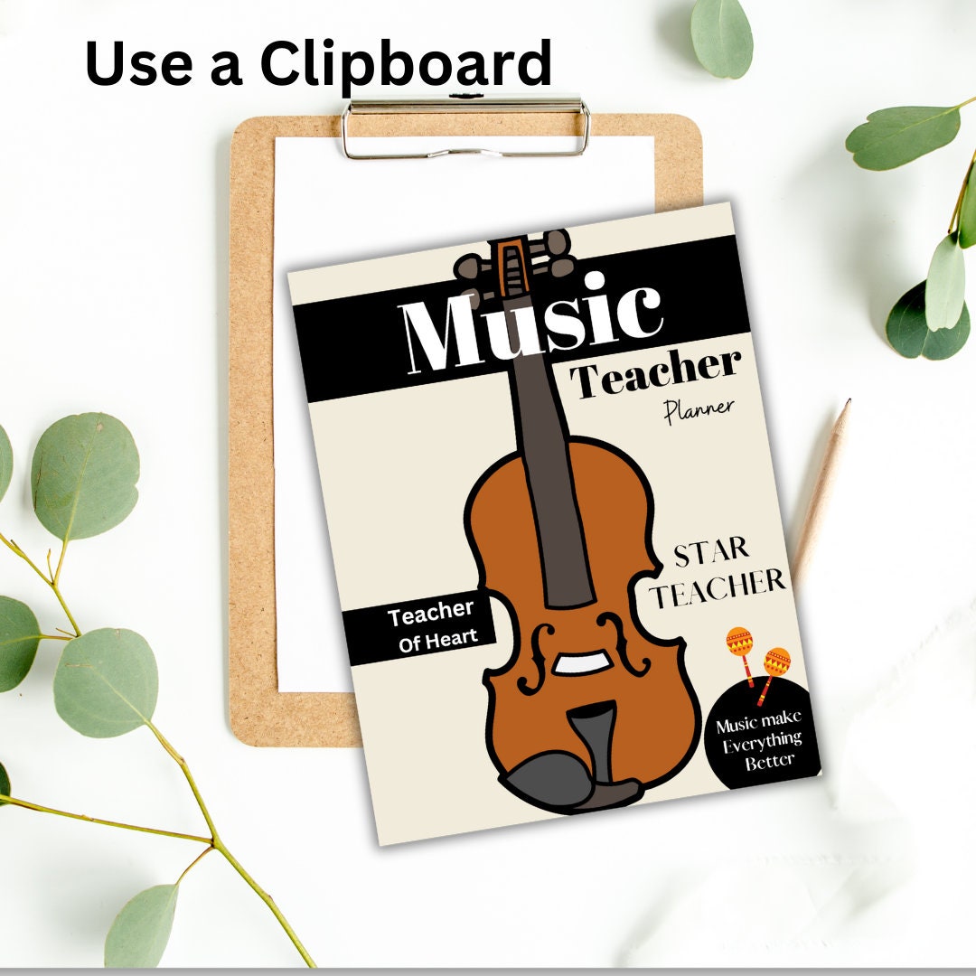 Music Teacher Planner Printable and Downloadable, Keeps You Organized ...