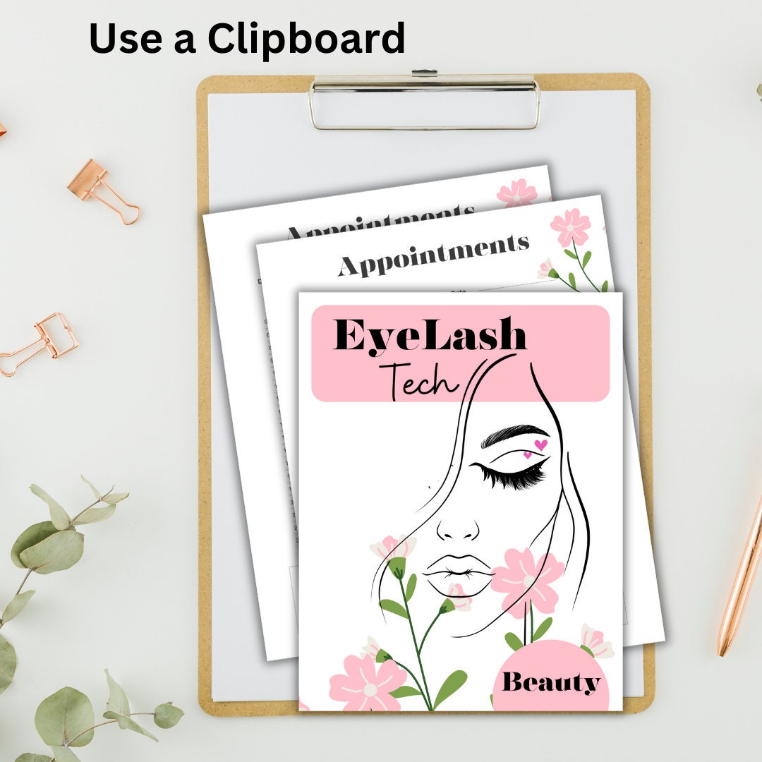 Eyelash Tech Planner Printable and Downloadable, Keeps You Organized ...