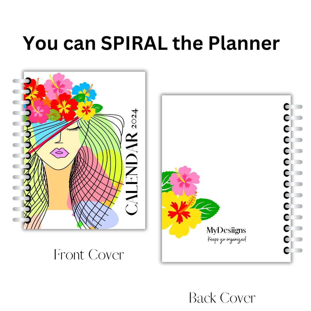 Bundle Digital Planner and Monthly Calendar 2024, Productivity Planner ...