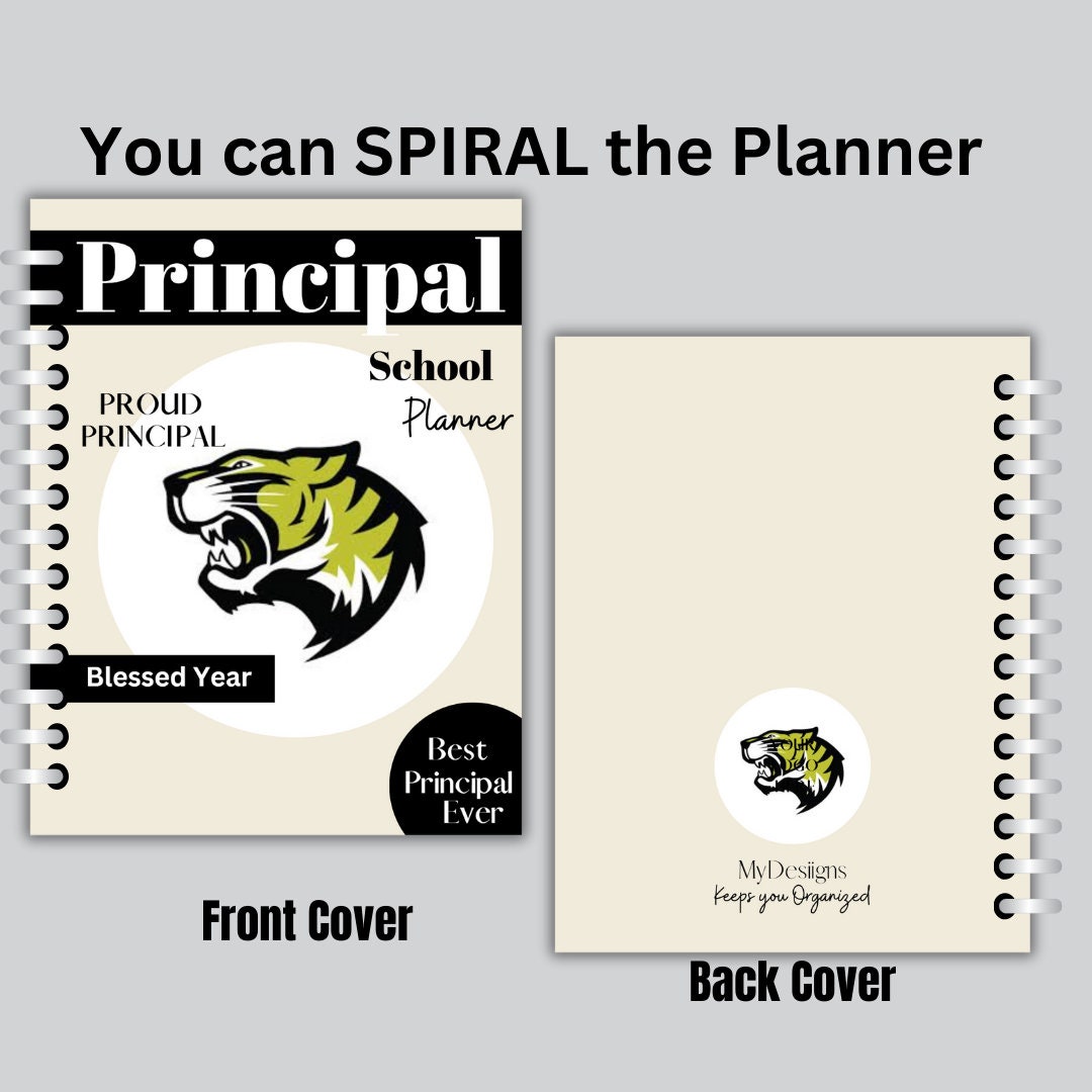 Custom School Principal Planner Printable and Downloadable, Digital ...