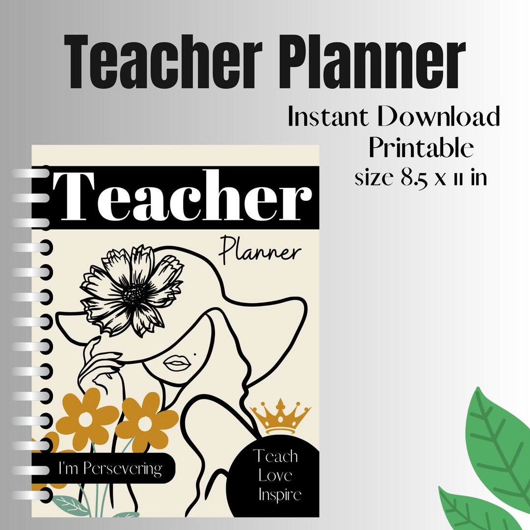 Printable Teacher Planner Academic Planner Yearly Digital - Etsy