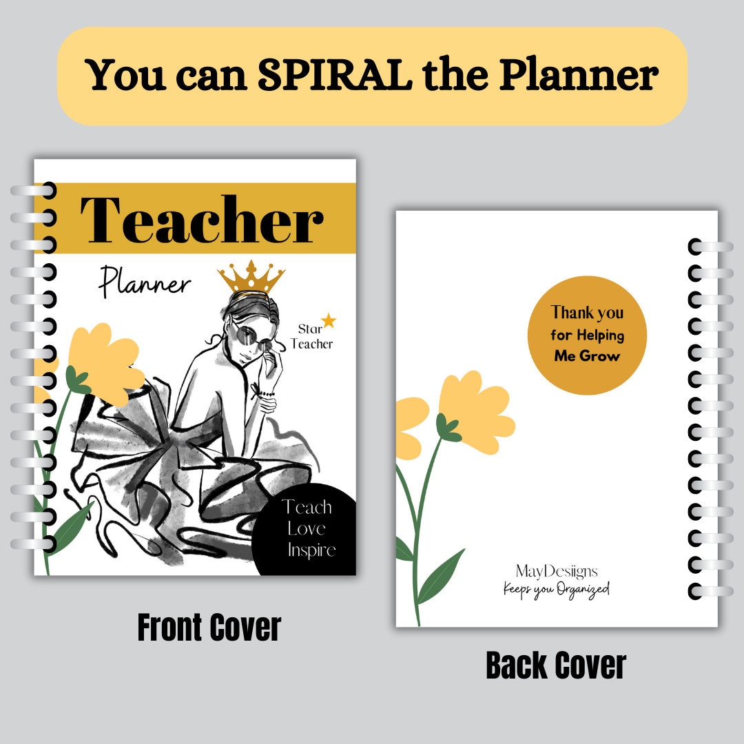 Teacher Planner Printable and Download Planner Print Back to School ...