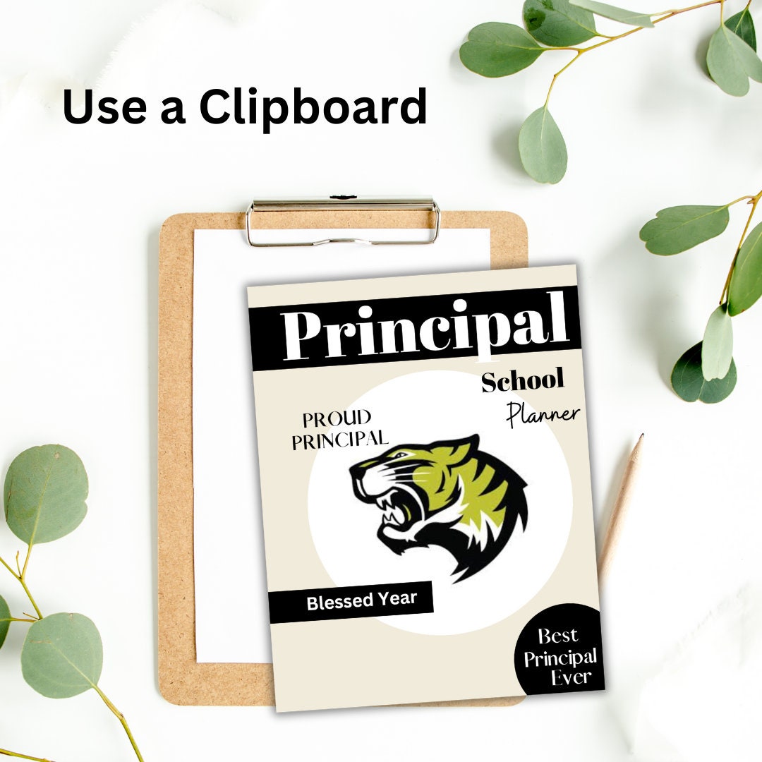 Custom School Principal Planner Printable and Downloadable, Digital ...