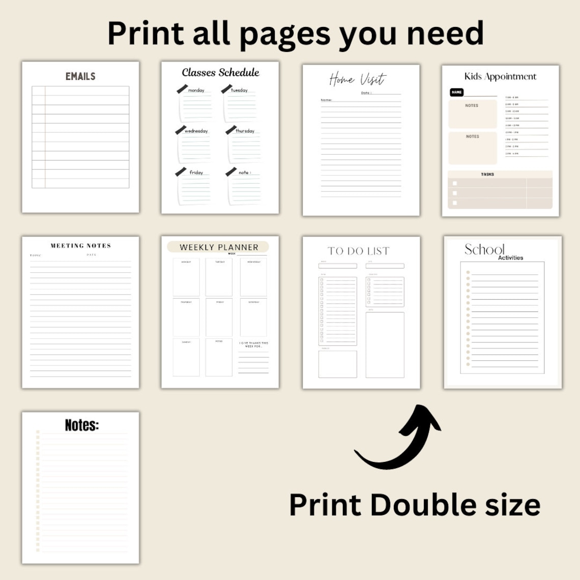 School Counselor Planner Printable and Downloadable, Yearly Planner ...