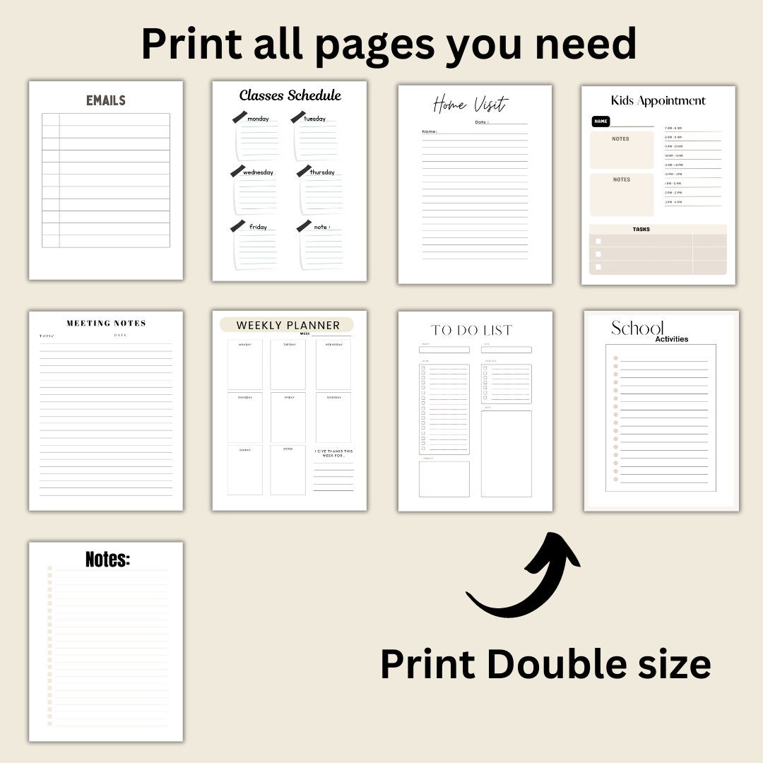 School Counselor Planner Printable and Downloadable, Yearly Planner ...