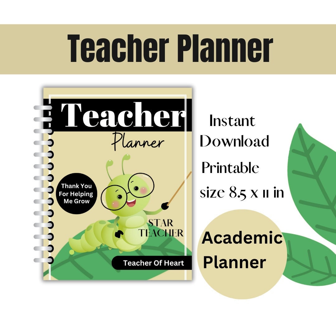 Academic Teacher Planner is Printable and Downloadable Keeps You ...