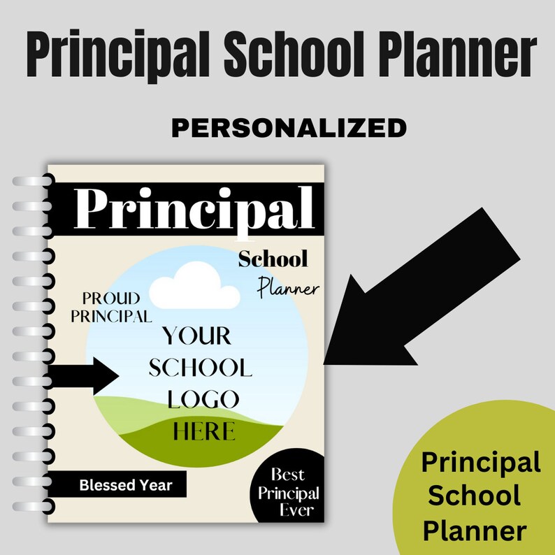Custom School Principal Planner Printable and Downloadable, Digital ...