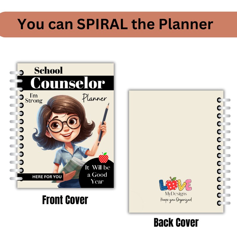 School Counselor Planner Printable and Downloadable, Yearly Planner ...