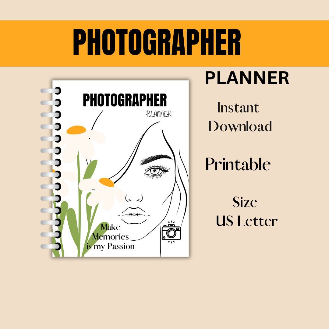 Photographer Planner Printable and Downloadable, Be Organized With Your ...