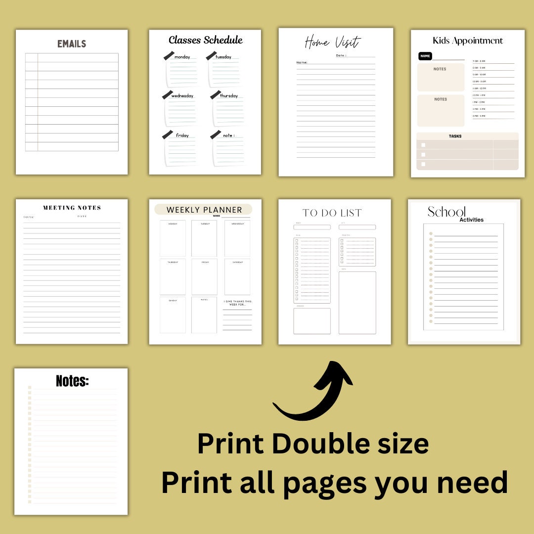 Counselor Yearly Planner Printable Downloadable School Schedule ...