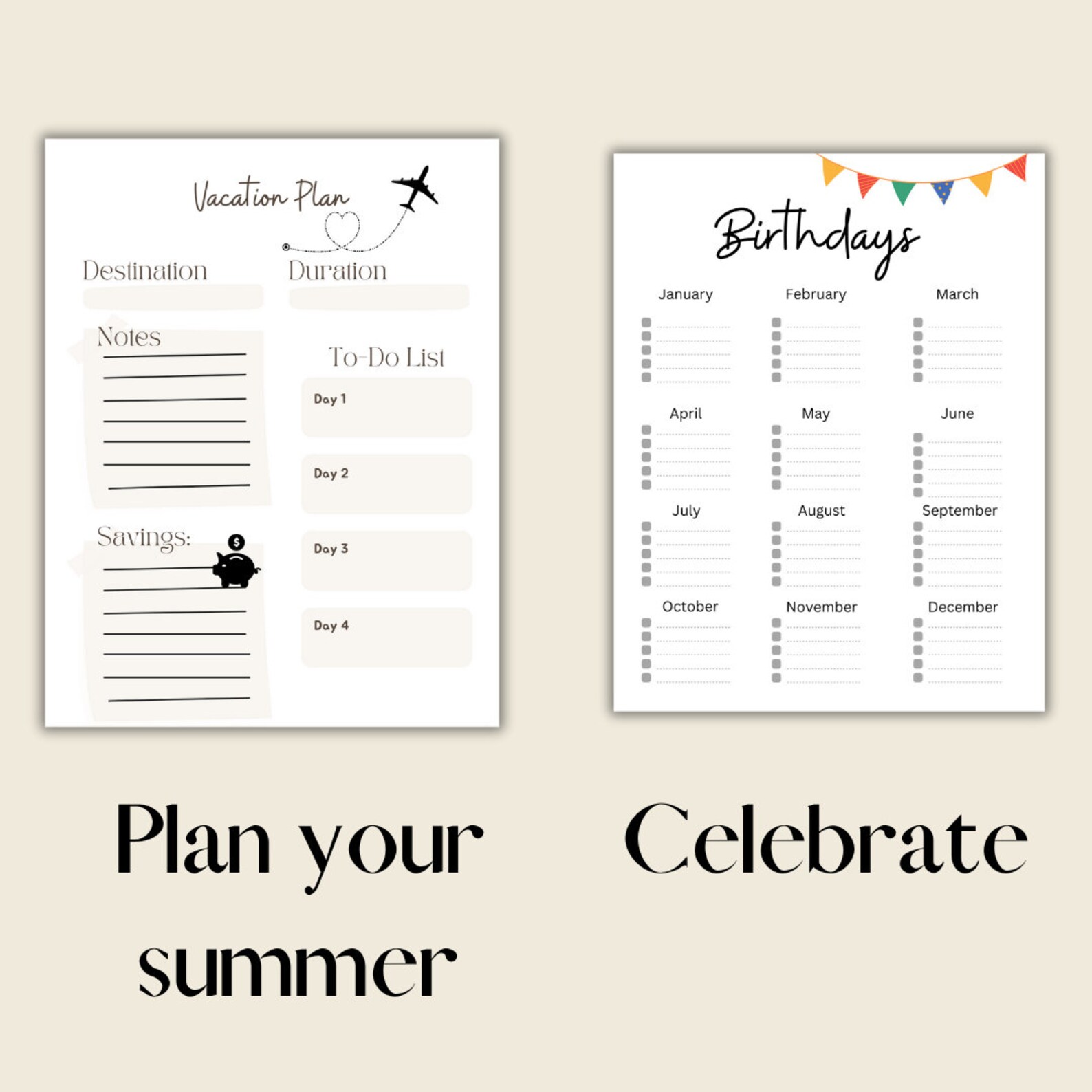 Principal Assistant Planner Printable and Downloadable, Productivity ...