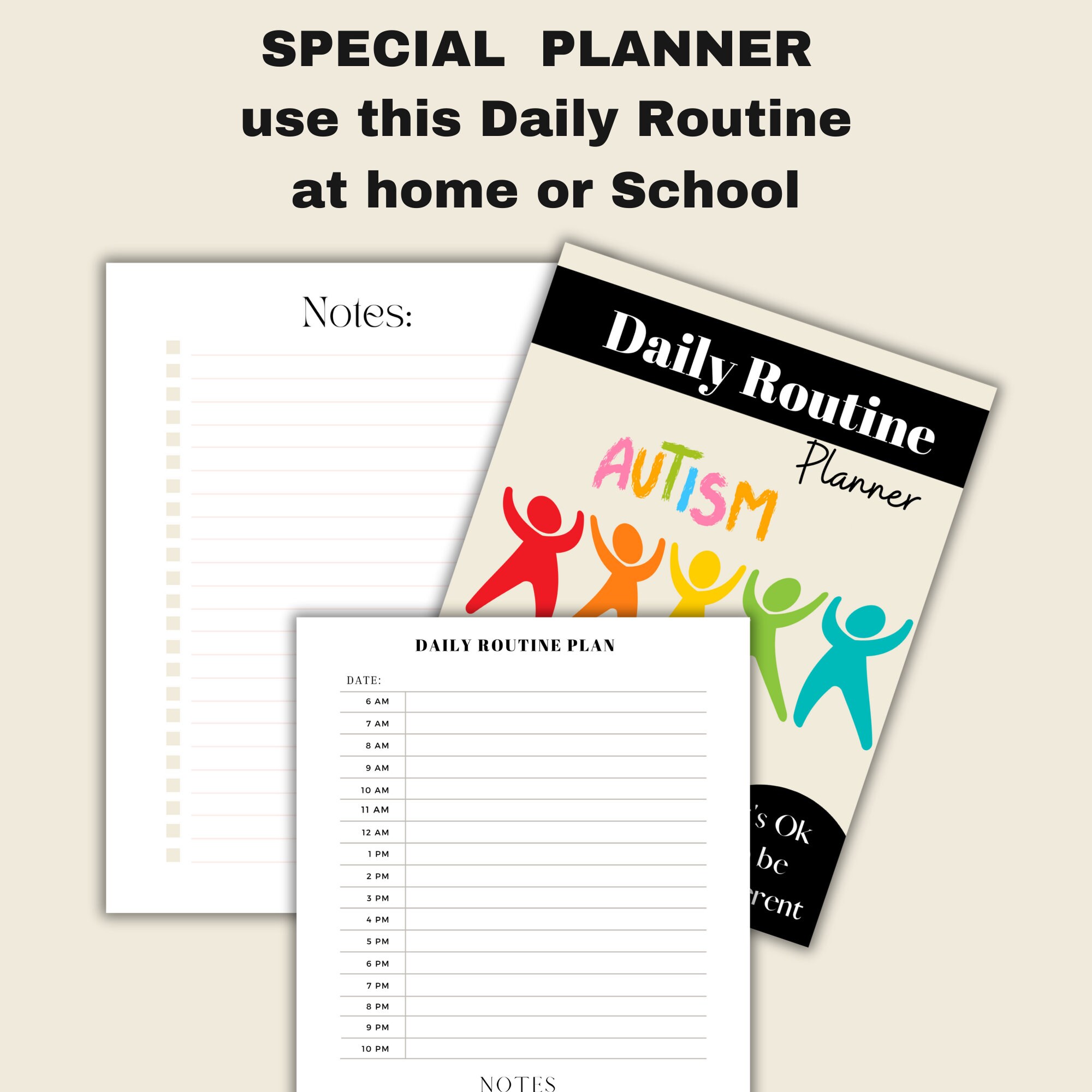 Autism Planner Daily Routine Keeps You Organized With Daily Activities ...