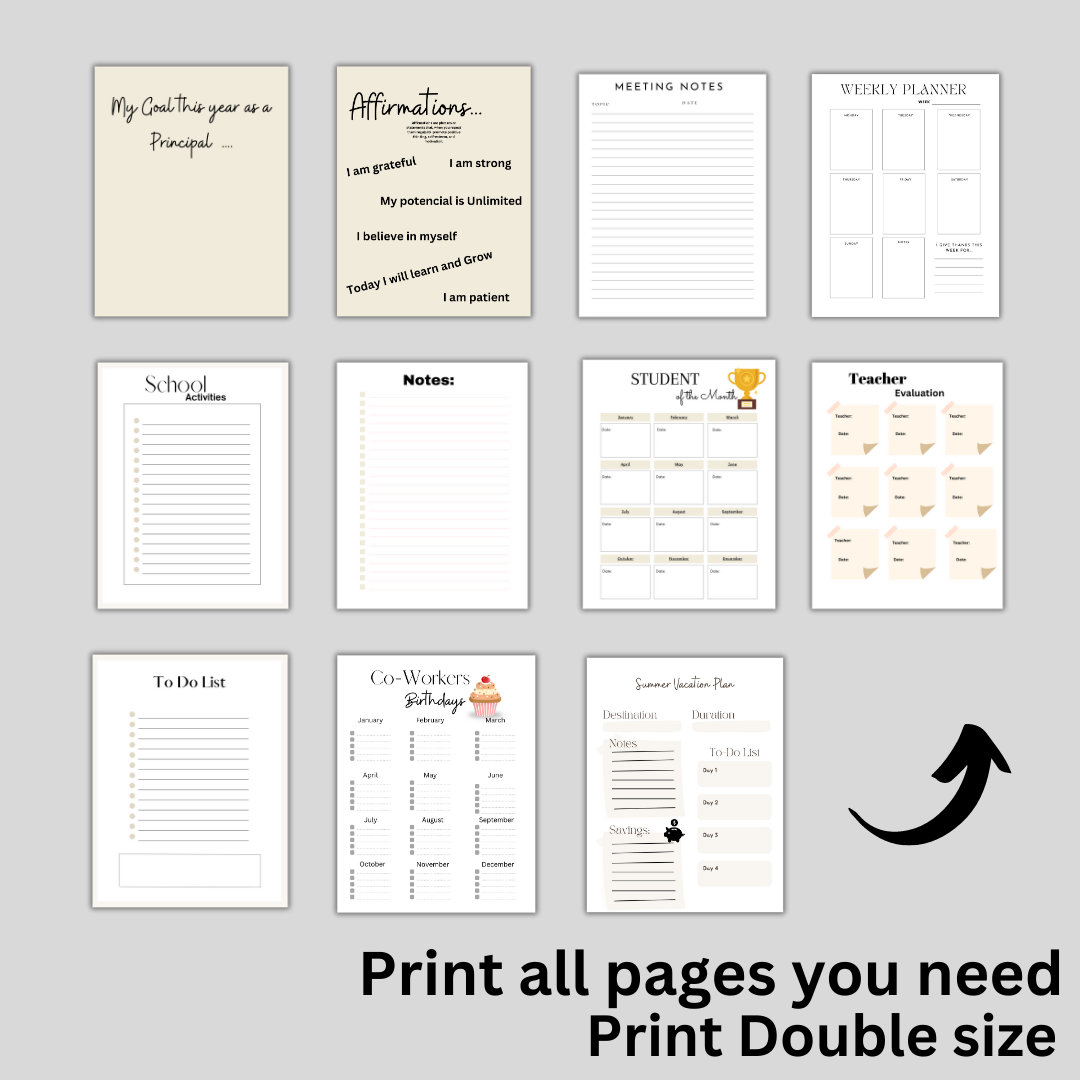 Principal School Planner Keeps You Organized All School Year, This ...
