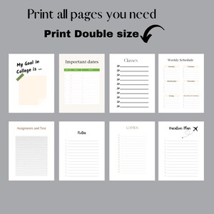 College Bundle Student Planner & Calendar Printable and Instant ...