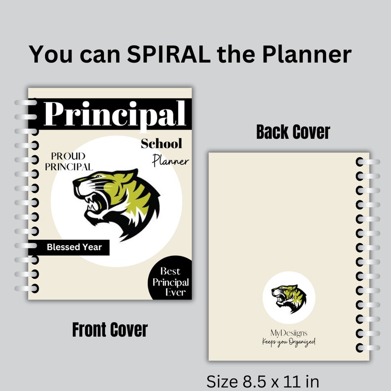 Personalized School Principal Planner Digital US Letter Size - Etsy