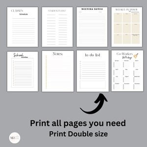 Art Teacher Planner Printable and Downloadable Keeps You Organized ...