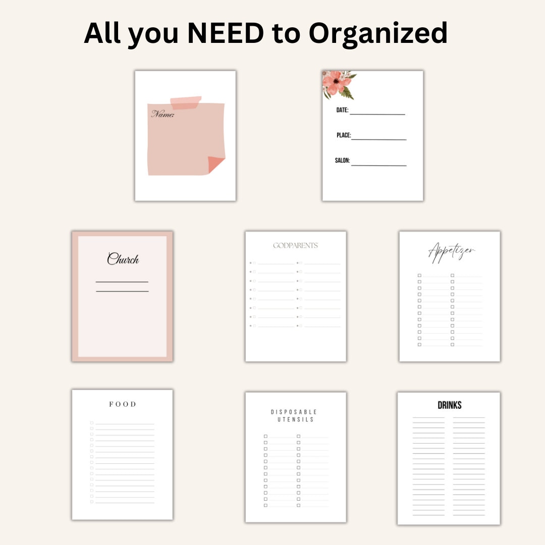 Event Planner Printable Downloadable Party Plan Be Organized Any Family ...