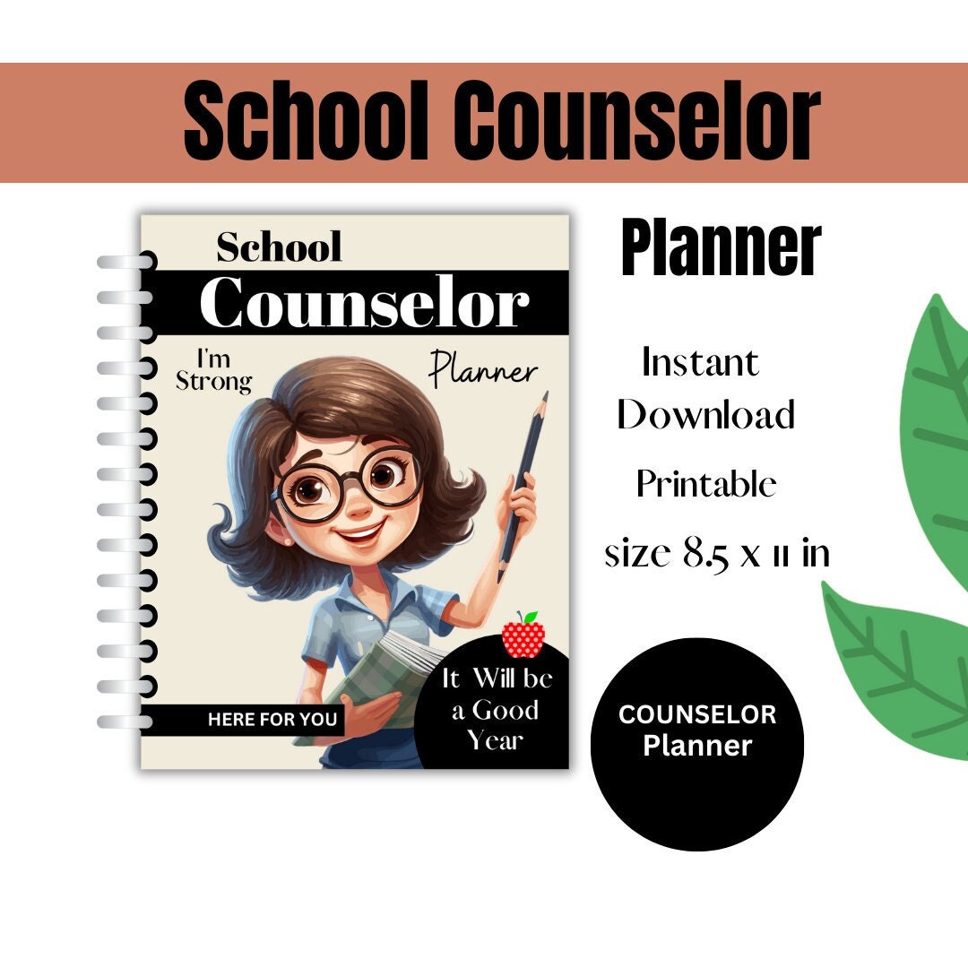 School Counselor Planner Printable and Downloadable, Yearly Planner ...