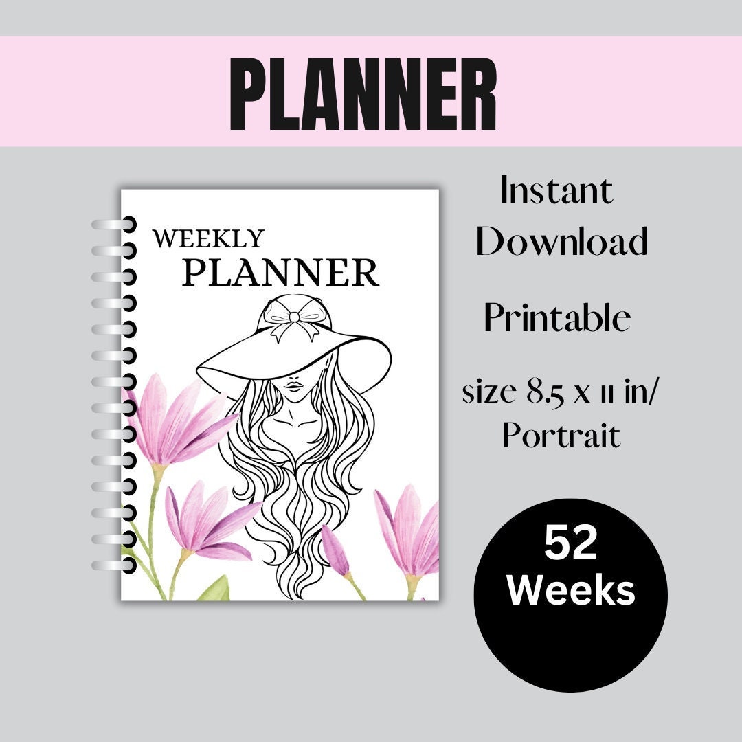 Weekly Planner Printable and Downloadable, Yearly and Productivity ...