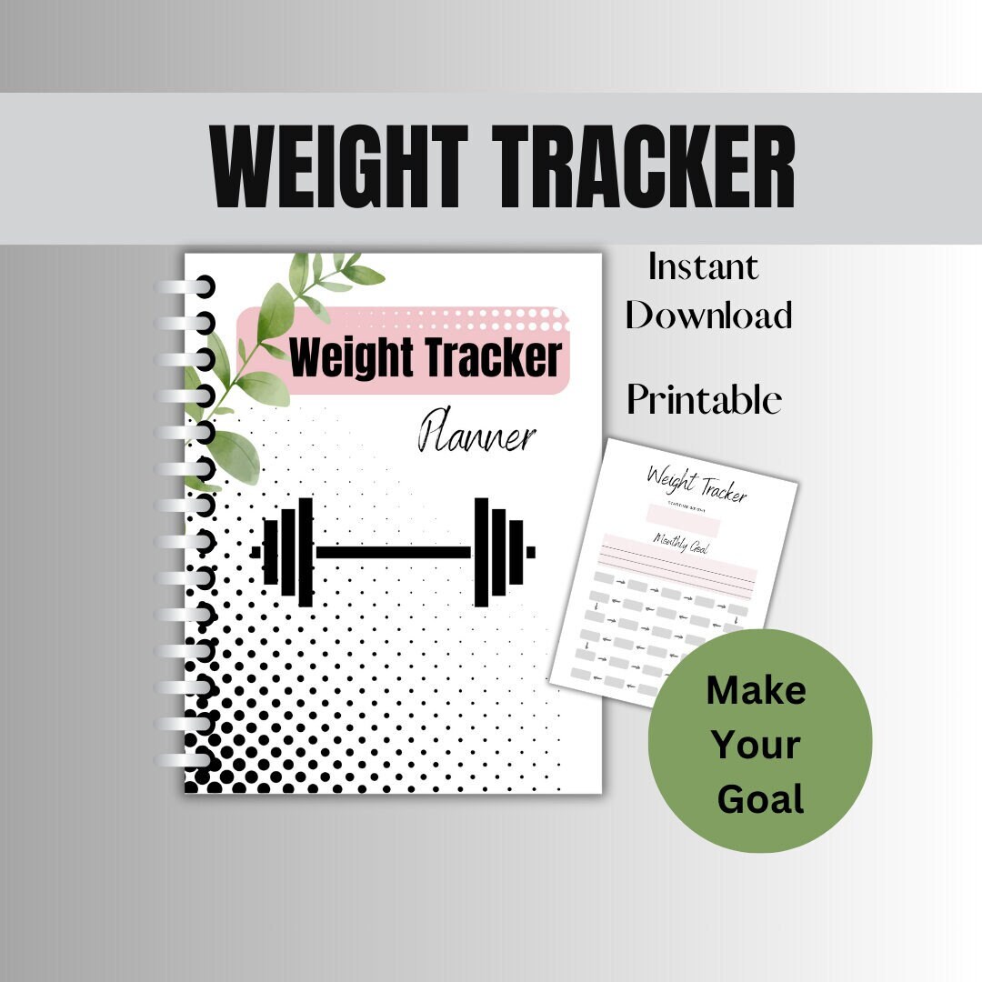 Weight Tracker Printable Planner, Stay Organized Daily Plan Print ...