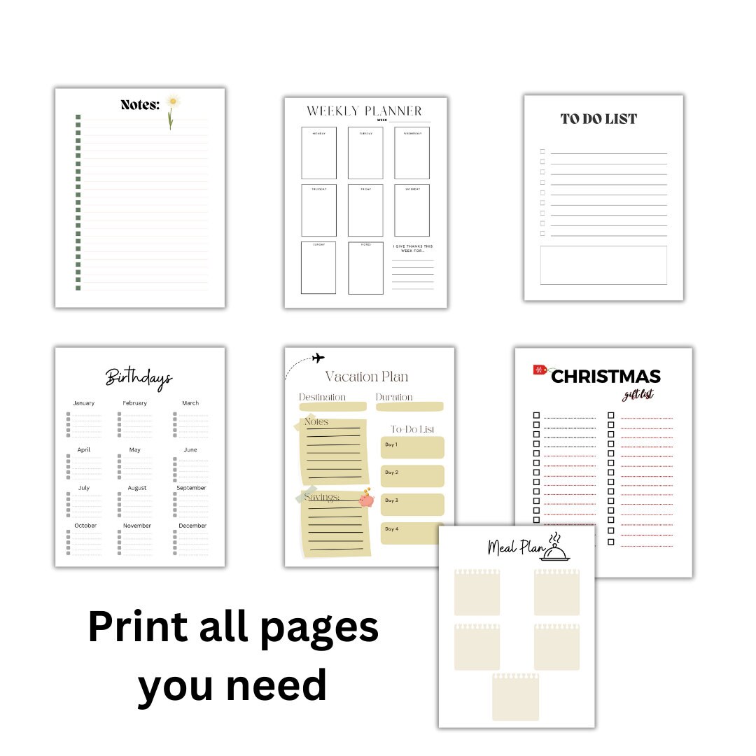 Digital Planner Printable and Instant Downloadable, Keeps You Organized ...