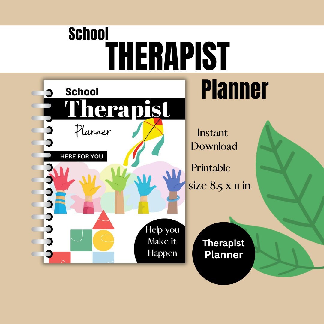 School Therapist Printable Planner, Productivity Planner, Keeps You ...