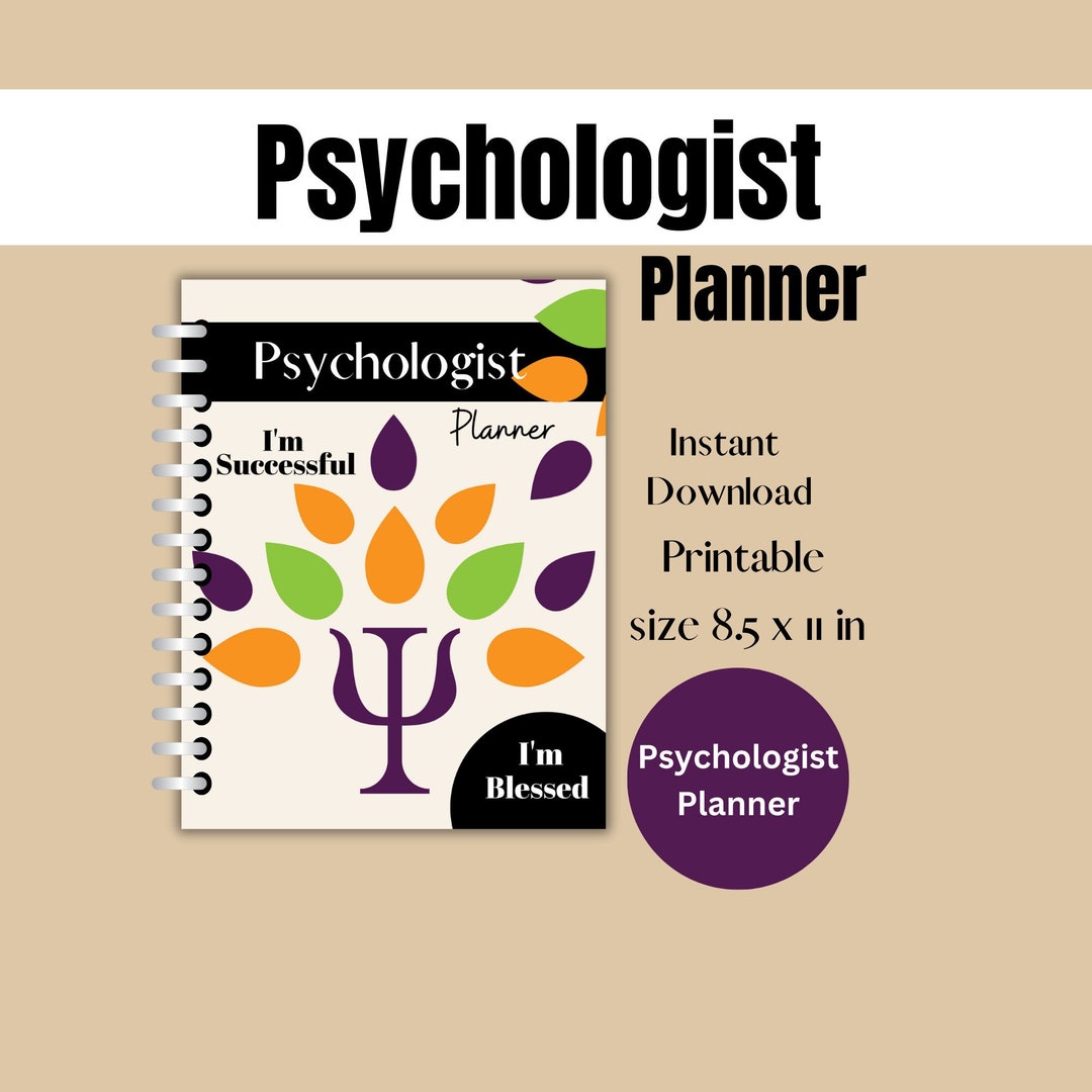 Psychologist Academic Planner Printable and Downloadable, a ...