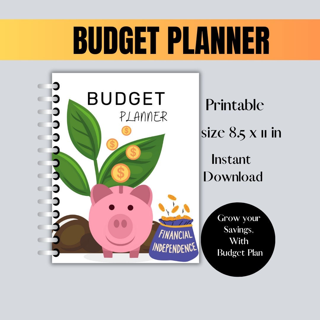 Budget Planner Printable Downloadable Manage Your Income Expenses ...