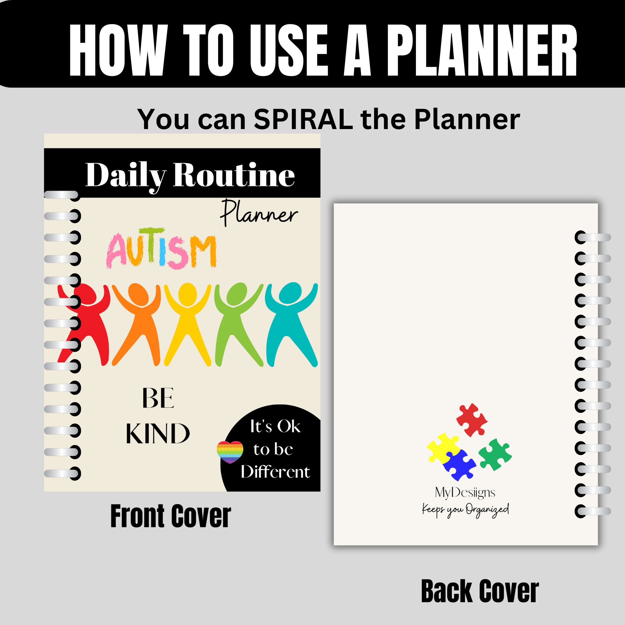 Autism Planner Daily Routine Keeps You Organized With Daily Activities ...