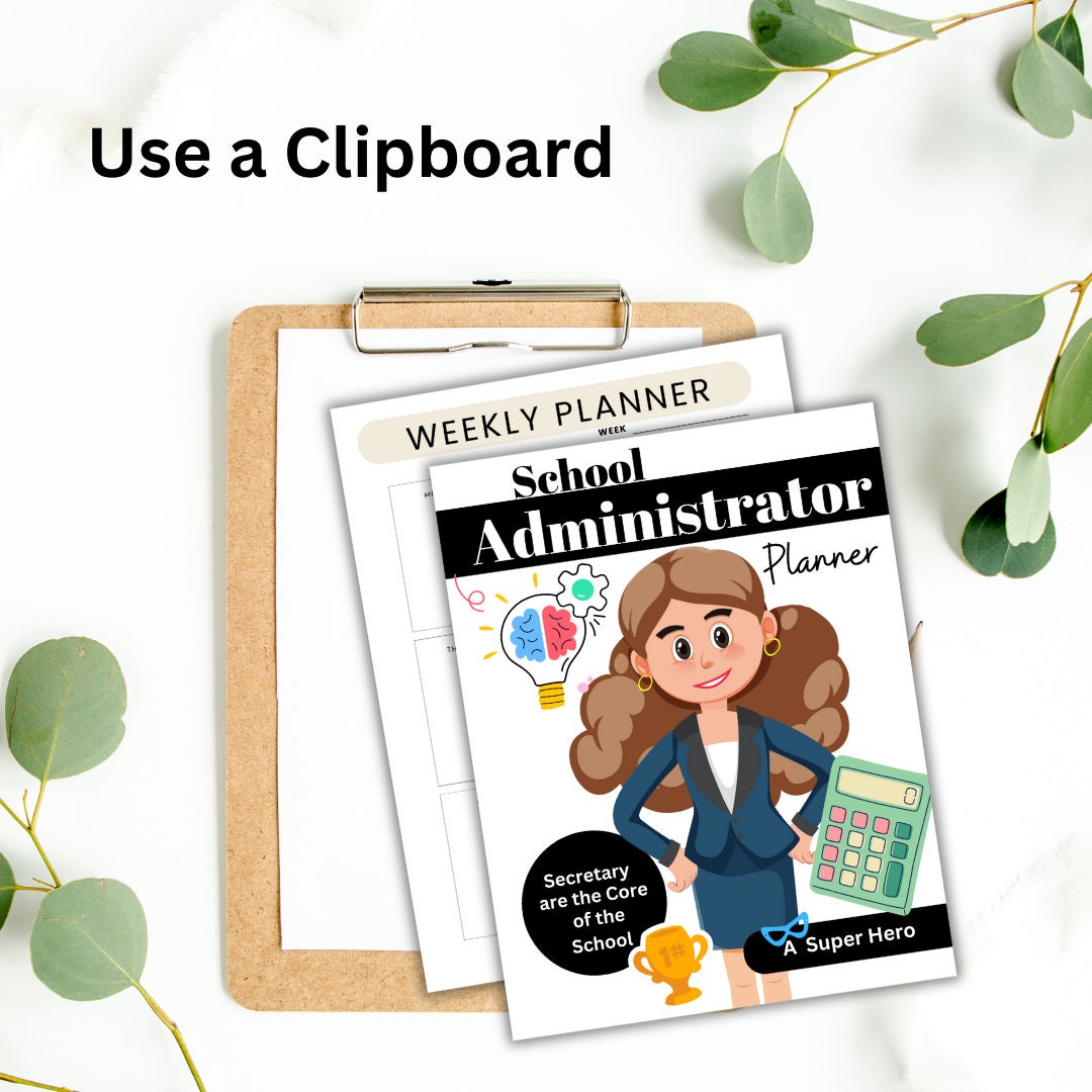 School Administrator Planner Printable and Downloadable, Yearly ...