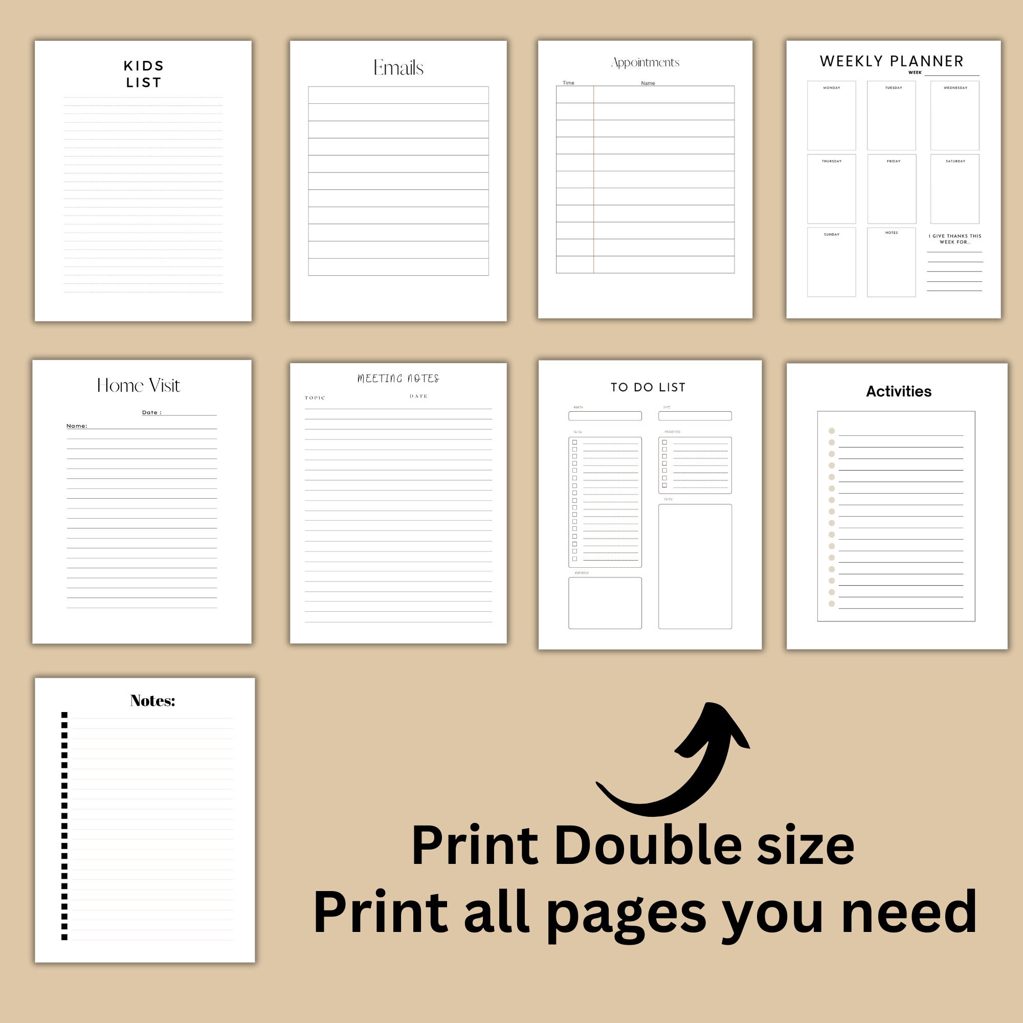 Psychologist Academic Planner Printable and Downloadable, a ...