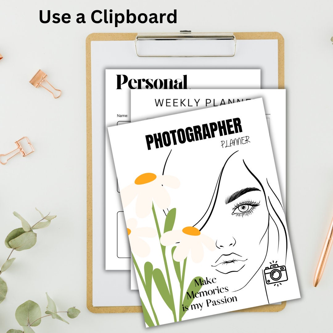 Photographer Planner Printable and Downloadable, Be Organized With Your ...