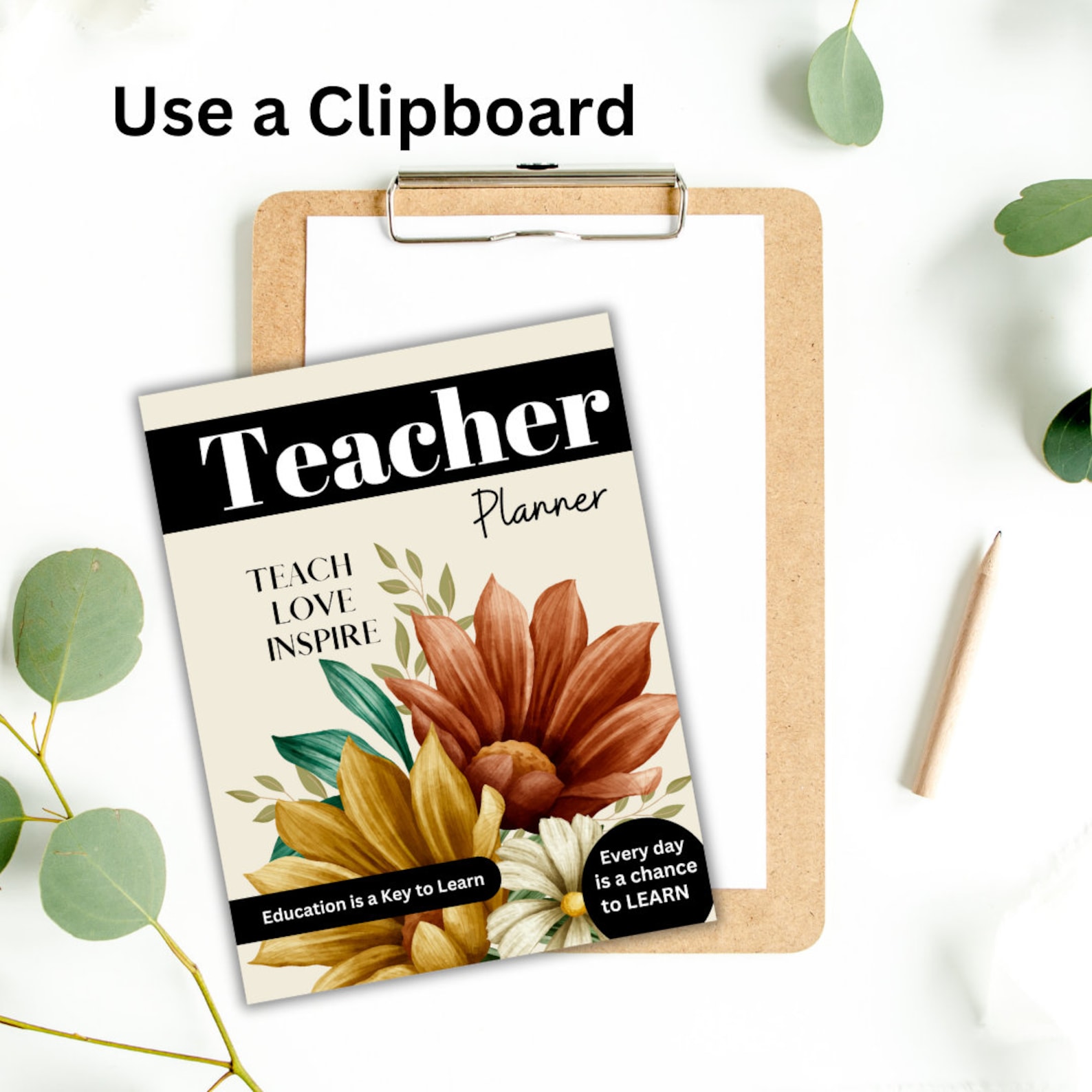 Academic Teacher Planner Printable and Downloadable, Digital Planner ...