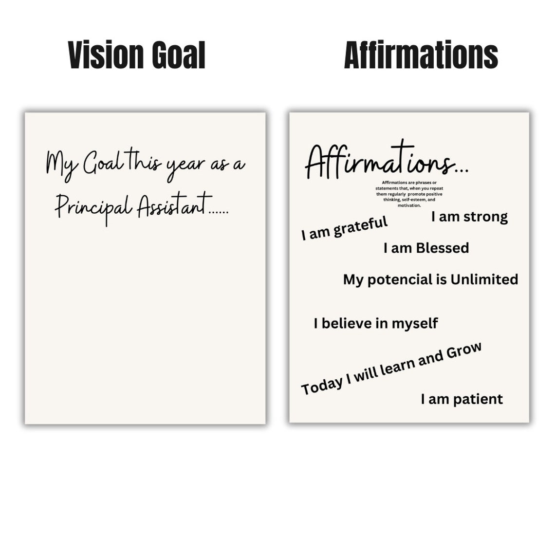 Principal Assistant Planner Printable and Downloadable, Productivity ...