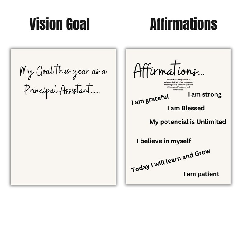 Principal Assistant Planner Printable and Downloadable, Productivity ...